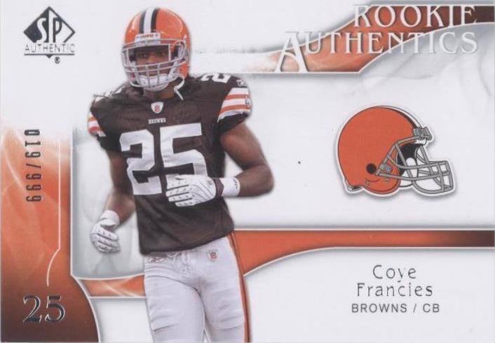 2009 SP Authentic - Rookie Authentics Coye Francies #228 /999 (RC) for ...