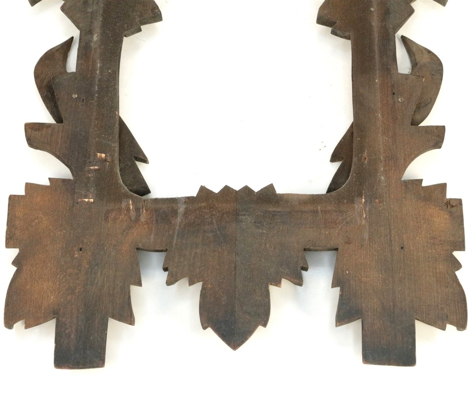 Cuckoo Clock Frame 15-3/4 inches tall and Crown Unusual Carving - GL67 ...