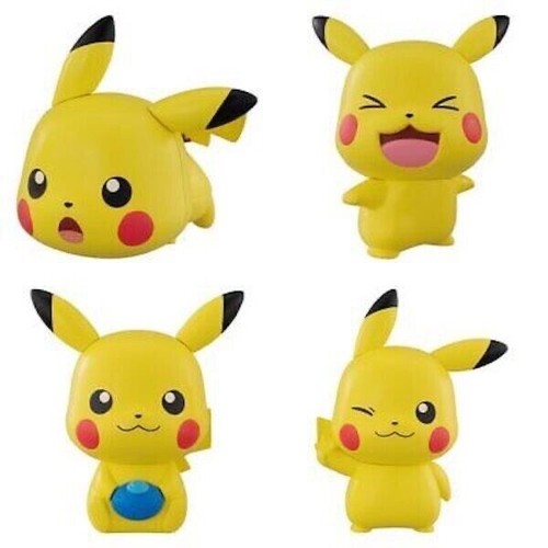 Bandai Pokemon CapChara Gashapon Pocket Monsters P13 Pikachu Figure Set ...