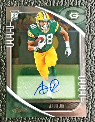 🔥AJ DILLON 2020 ABSOLUTE FOOTBALL AUTOGRAPH ROOKIE CARD!🔥PACKERS! | eBay