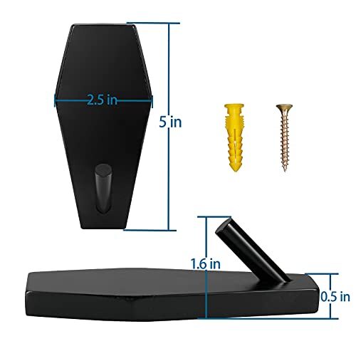 Coffin Key Holder for Wall 4 Pack - Multifunctional Wall Hooks - Gothic ...