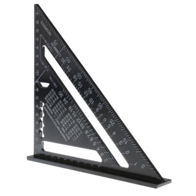 18.5cm 7 "Metric Alloy Triangle Ruler Square Measuring Tool Protractor ...