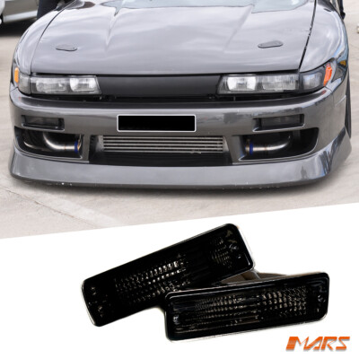 Smoked Bumper bar Turn Signal Indicator Lights for Nissan Silvia S13 ...