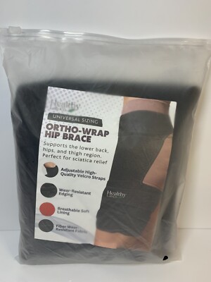 NEW Healthy Lab Co. Ortho-Wrap Hip Brace (Universal Sizing) Black ...