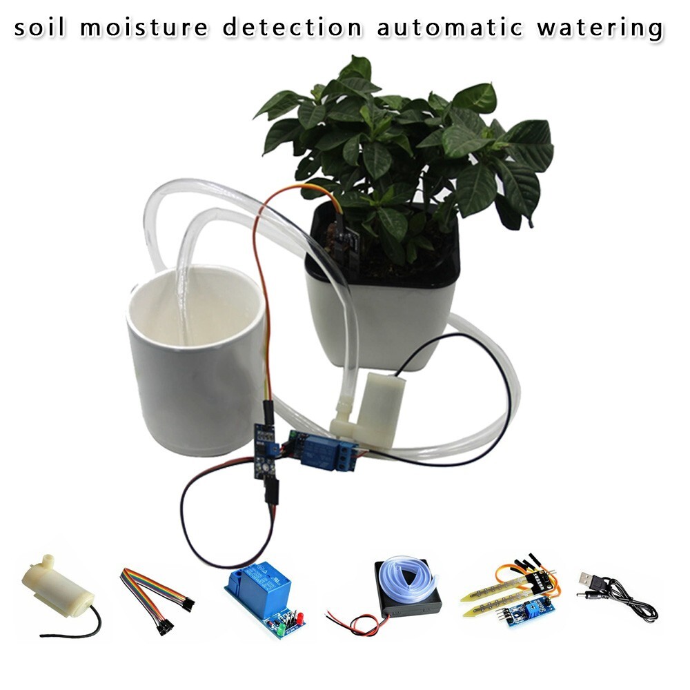 DIY Kit for Automatic Watering Soil Moisture Detection and Pumping ...