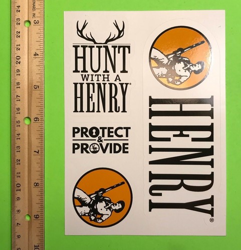 4x HENRY FIREARMS sticker stickers on 7" x 5" sheet rifles NEW Ships ...