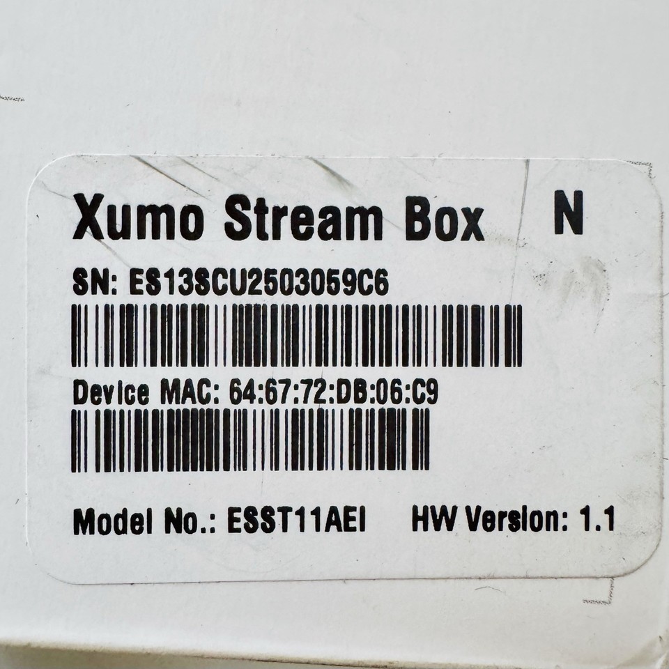 Xumo Stream Box 4K UHD Streaming Device Model ESST11AEI | eBay