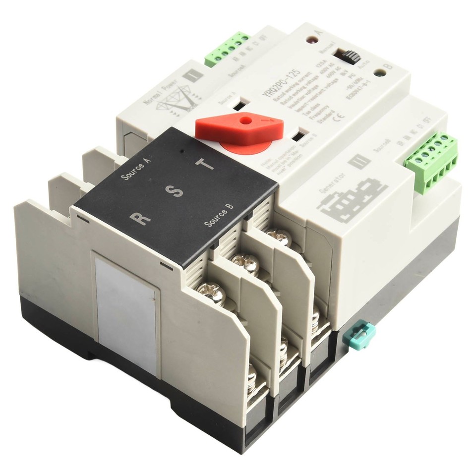 Transfer Switch Changeover Switch 125A 50/60Hz AC 220V Transfer Switch ...