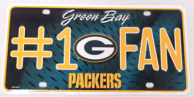 NFL Green Bay Packers #1 Fan Metal License Plate, Each One Will Have ...