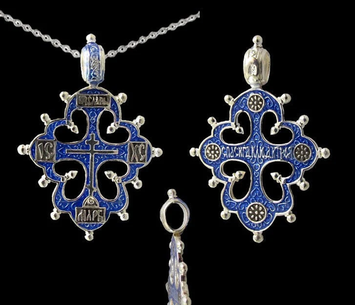 Orthodox 3 Bar, 925 Sterling Silver, Old Hutsul Cross Pendant, 1.5 ...