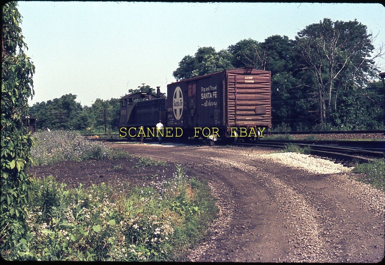 July 1968 PRR SW9 #9059 Box Car Dayton ORIGINAL AGFACHROME SLIDE ...