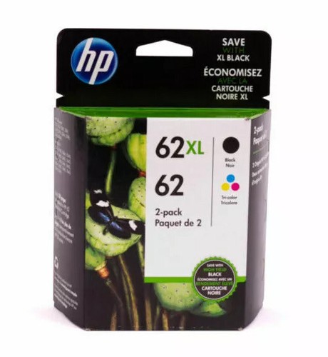 HP 62XL Black HP 62 Tri-Color Ink Cartridges N9H67FN C2P05AN C2P06AN ...