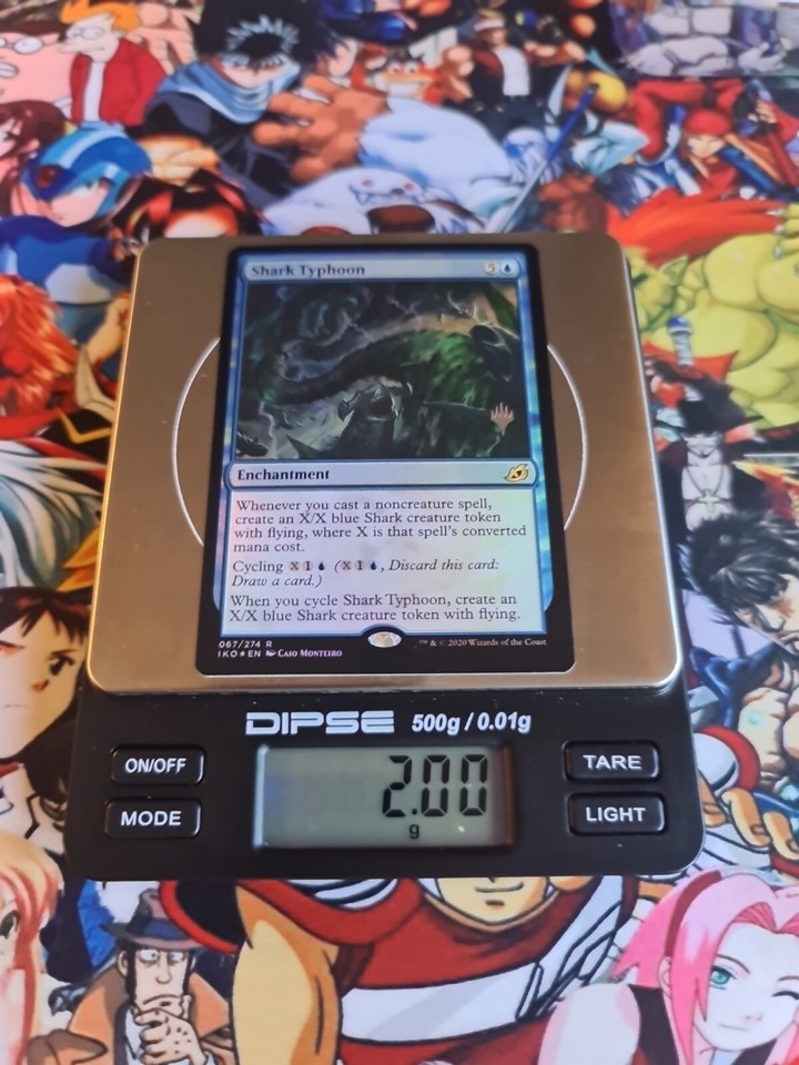 MTG Shark Typhoon 🇬🇧 Haifun V.1 Ikoria Lair of Behemoths Promo FOIL Og ...