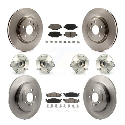 Hub Bearings Disc Brake Rotors And Pads Front Rear Kit (10Pc) For Ford ...