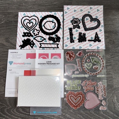Diamond Press Love Hidden Message Stamp And Die Kit *** see description ...