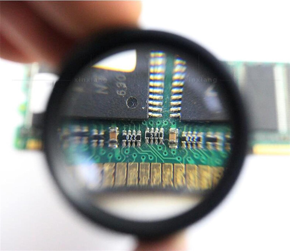 Portable Magnifying Glass 30X Pocket Magnifier with 2 Lens High Clear ...