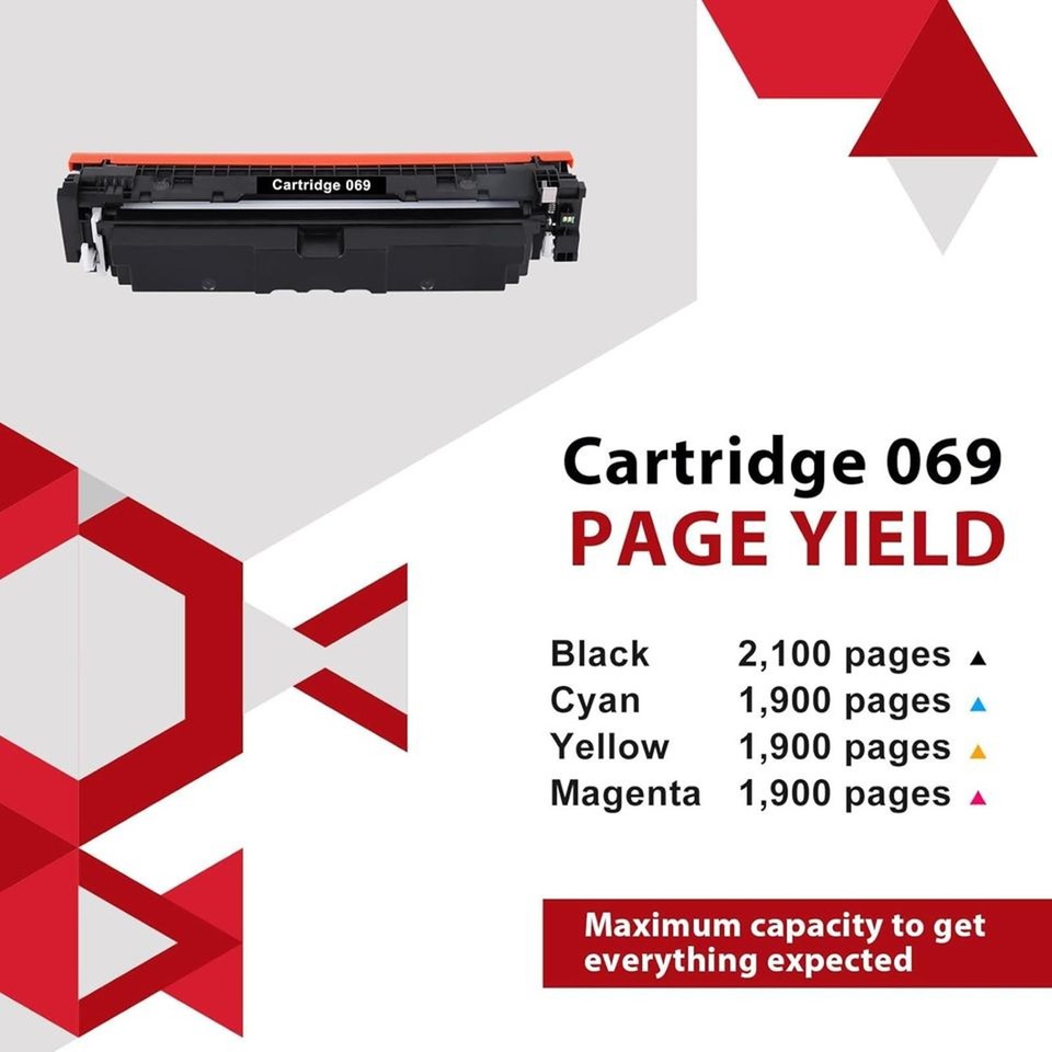 069 Toner Cartridge Set MF753Cdw: 4 Pack Compatible Replacement for ...