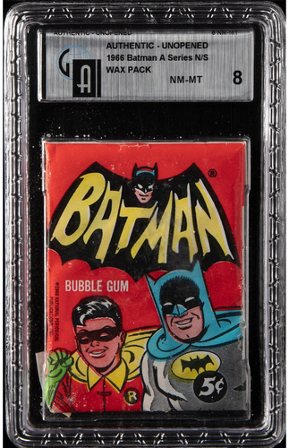 1966 Topps Batman Red Bat (A Series) Unopened Wax Pack GAI 8 NM-MT | eBay