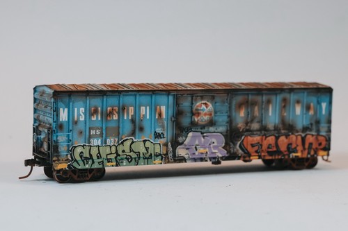 CDH HO Scale Custom Weathered Lot Exactrail PS 5344 Ex MS 50’ HS Boxcar ...