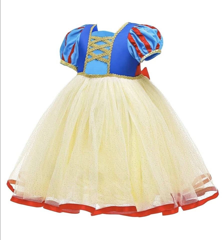 Girl Princess Snow White Style Dress & 7 Accessories Girls Halloween ...