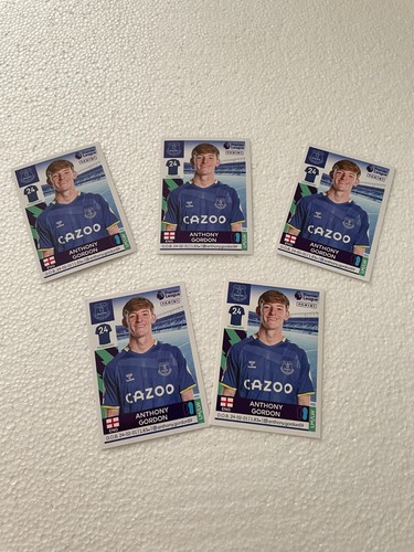 Panini English Premier League 2021 2022 lot of 5x Anthony Gordon rookie ...