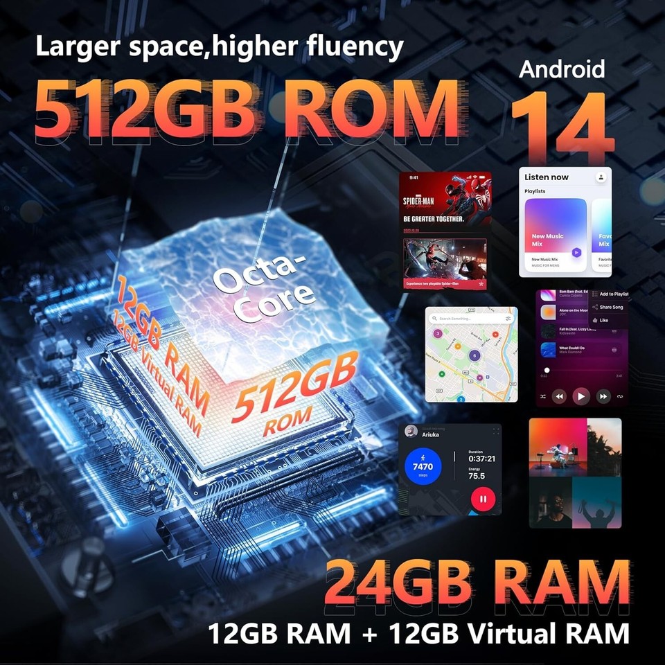 IIIF150 Air 3 Ultra Thin Rugged Smartphone 24GB+512GB Night vision Cell ...