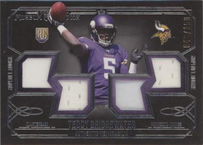 2014 Topps Museum Collection - Rookie Quad Relics Teddy Bridgewater # ...
