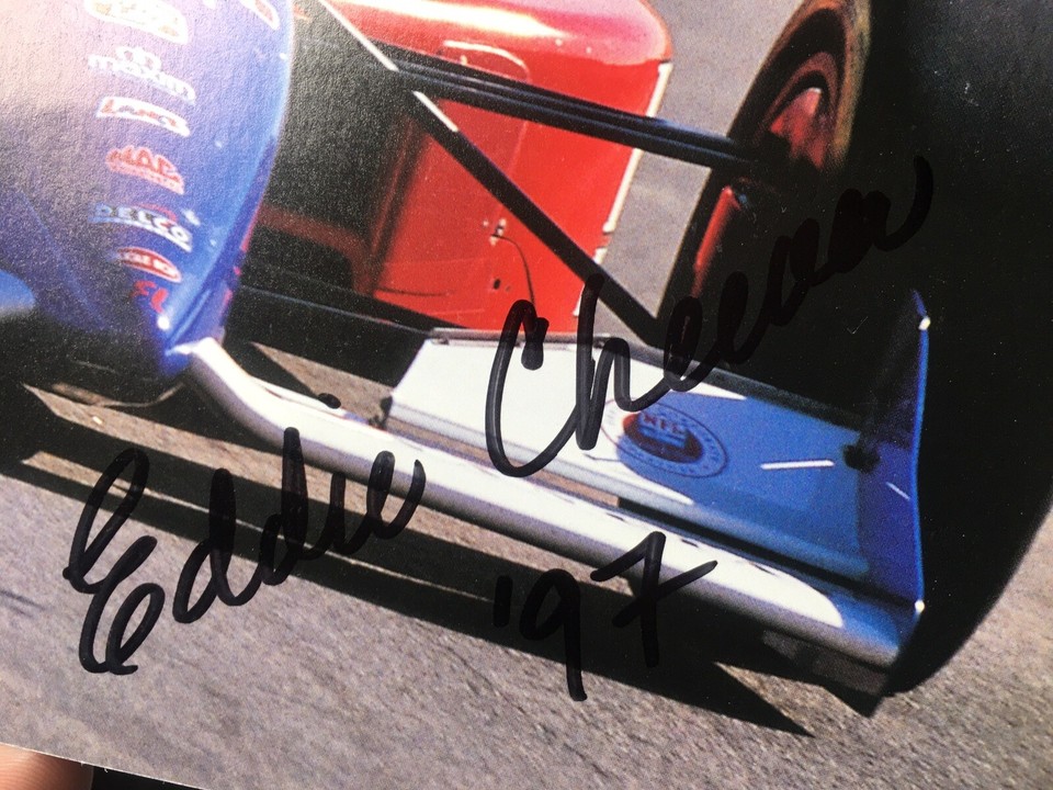 Eddie Cheever Signed Promo 8.5'x11" PHOTO TTM Autograph First Plus ...