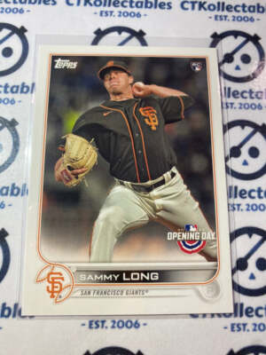 2022 Topps Opening Day Baseball Sammy Long Rookie card RC #156 Giants ...