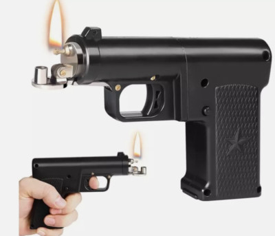 Pistol Shaped Gun Lighter refillable gas lighter, antique lighter ...