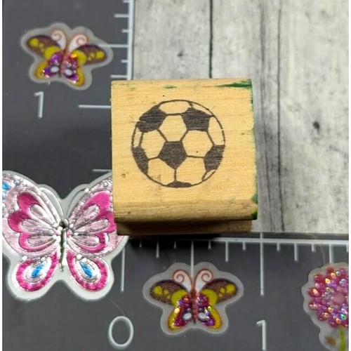 Stamp Affair Soccer Ball Sports Rubber Stamp Wood #J30 | eBay