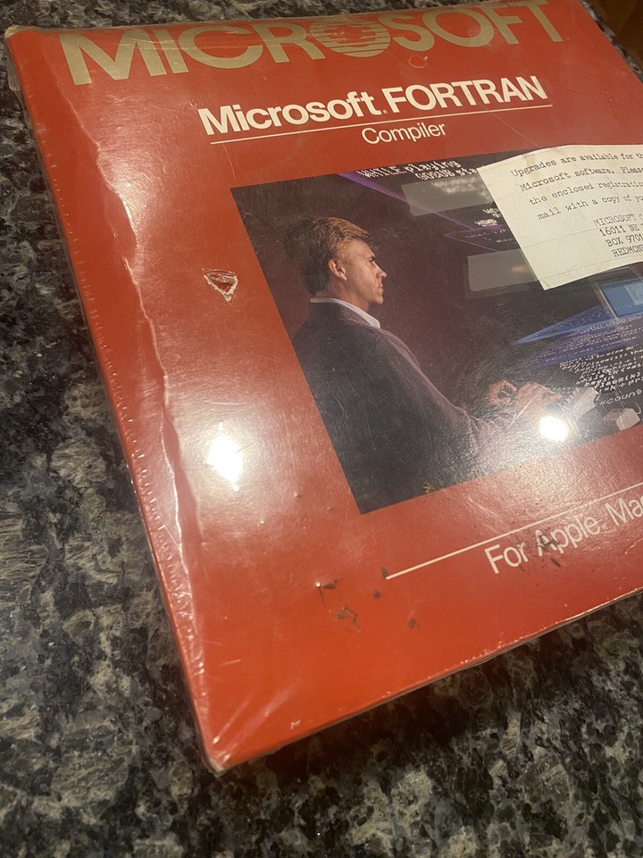 VTG NEW SEALED Microsoft FORTRAN Apple Macintosh II LISA WINDOWS PC 95 ...