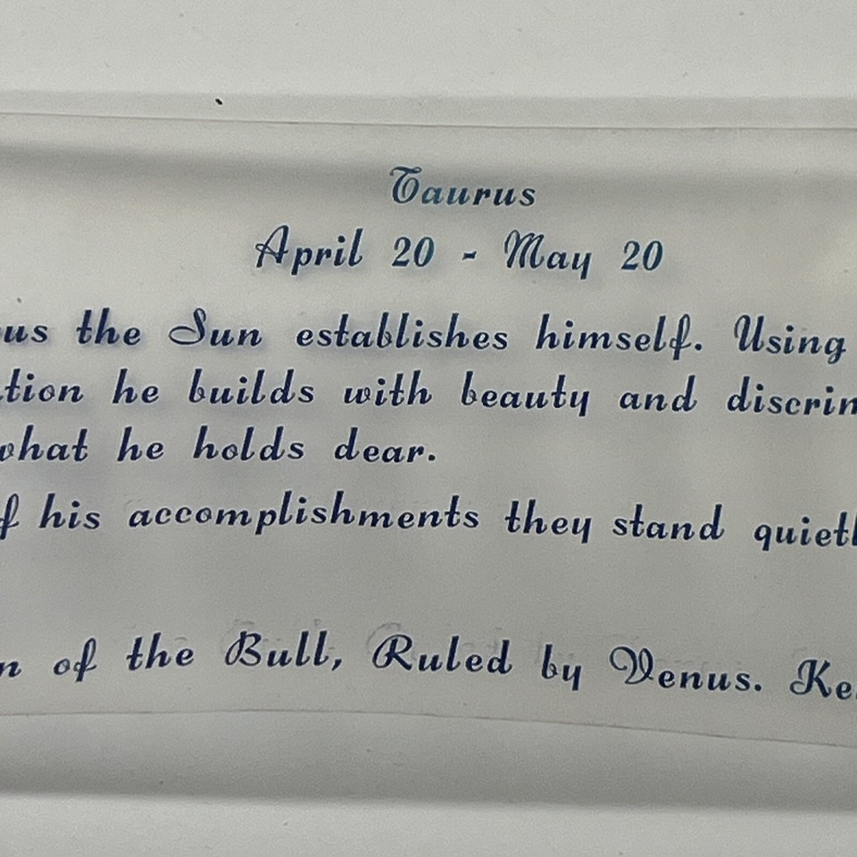 Vintage Josef Originals Zodiac TAURUS Astrology Figure with Scroll ...