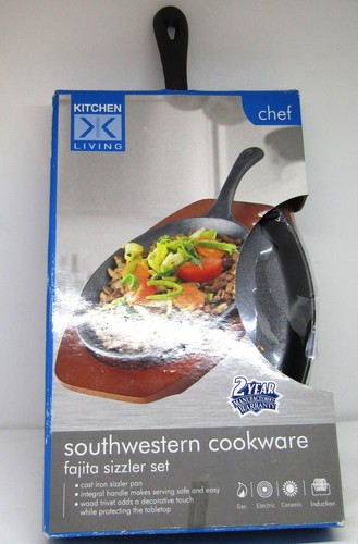 Kitchen Living, Chef Southwestern Cookware Fajita Sizzler Set with ...