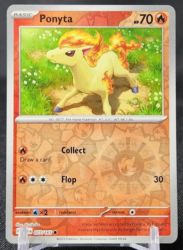 Ponyta 077/165 Pokemon 151 Reverse Holo Pokemon Card NM | eBay