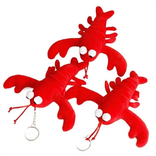 Animal Crayfish Plush Toy Keychains Bag Pendant Keyring Stuffed ...