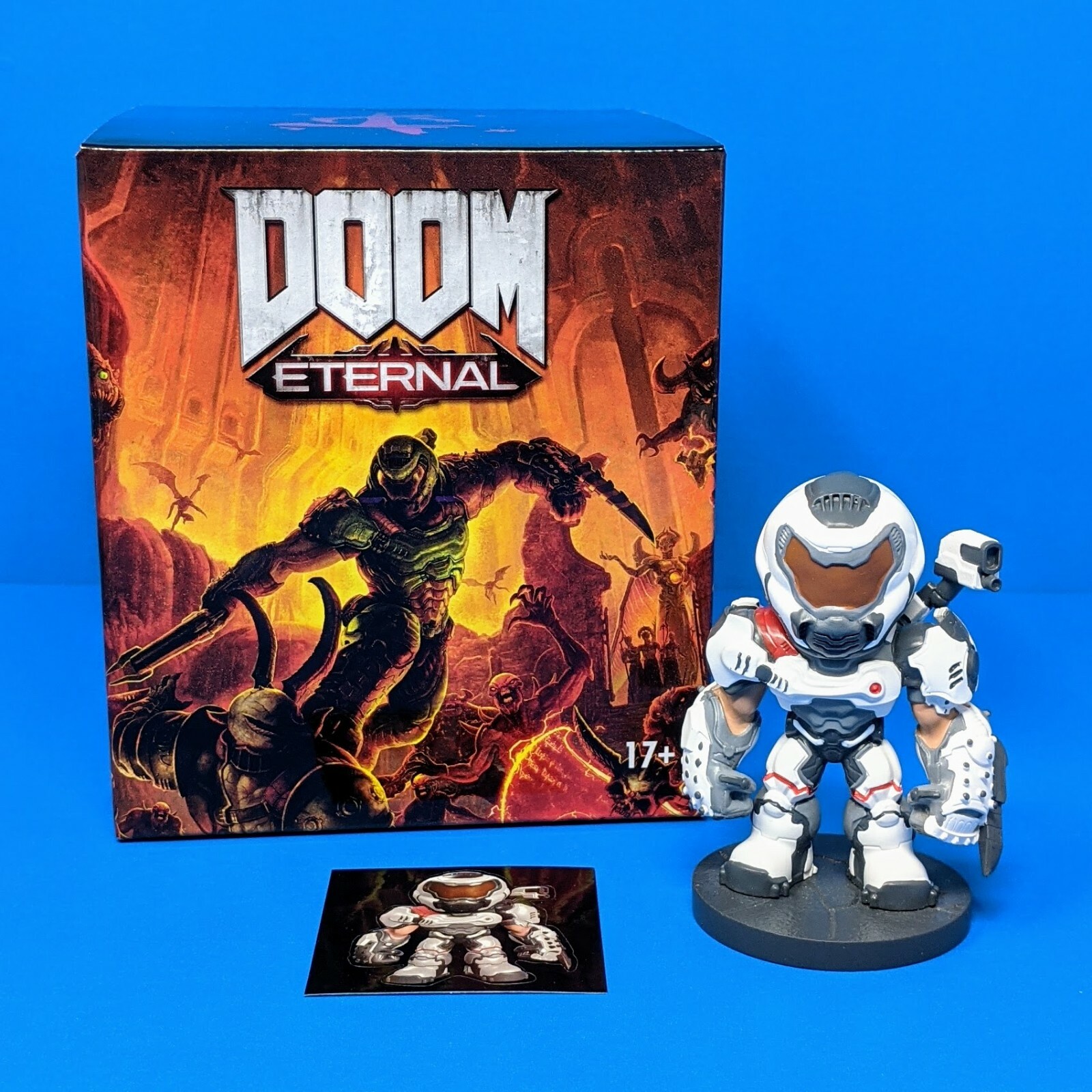 Doom Eternal Mini Slayer Figure Statue White Astro Skin Doomguy Doom ...