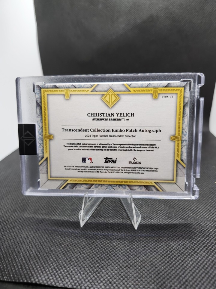 2024 Topps Transcendent Collection Christian Yelich #TJPA-CY Jumbo ...