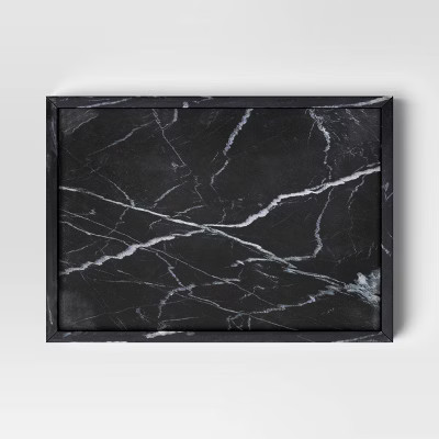 Marble Rectangle Tray Black - Threshold | eBay