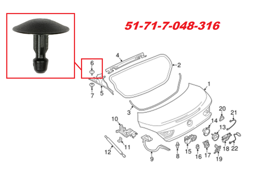 8 INTERIOR TRIM CLIPS FOR BMW 328 330 340 335 530 540 535 550 640 650 ...