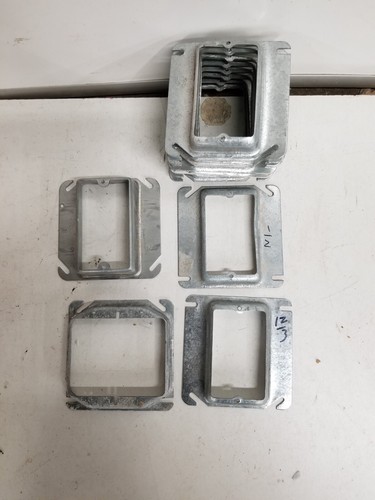 4" Square Box Cover Mixed 'Raised' Heights Single & Two Device | eBay