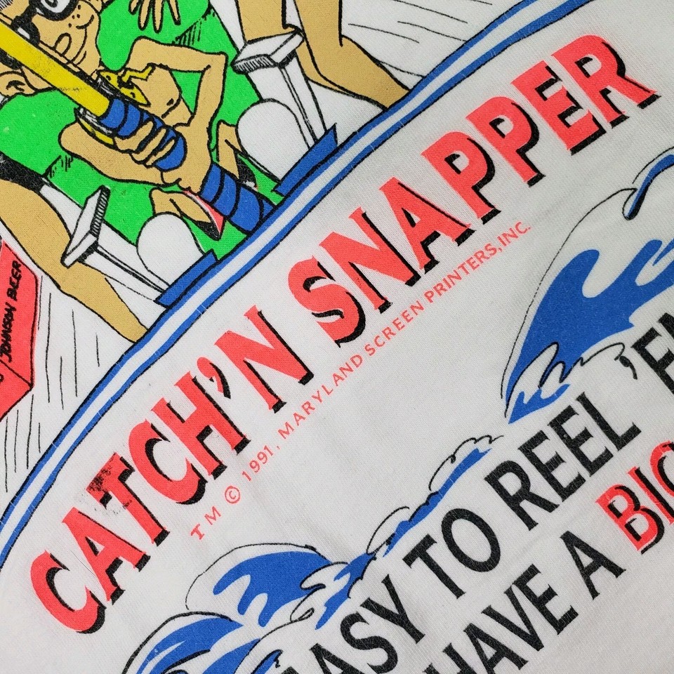 Vintage 1991 Big Johnson Fishing Rods Shirt Single Stitch Funny Humor ...