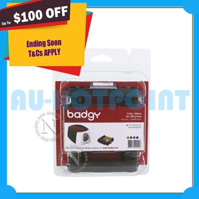 Badgy YMCKO Color Ribbon 100 Prints for Evolis Badgy 100/200 [CBGR0100C ...