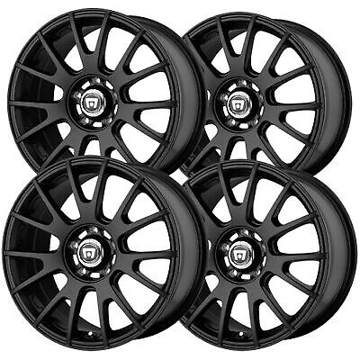 (Set of 4) Motegi MR118 MS7 17x8 5x4.5" +45mm Matte Black Wheels Rims ...