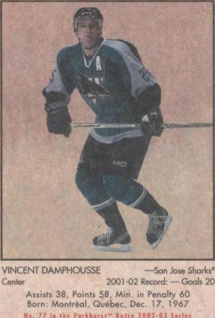2002-03 In the Game Parkhurst Retro - Vincent Damphousse #77 for sale ...