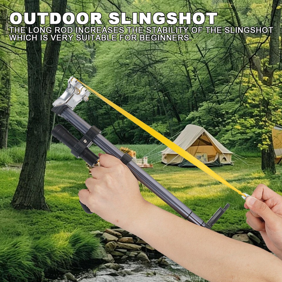 Powerful Hunting Slingshot Catapult High Velocity Laser Aiming Sight 2 ...