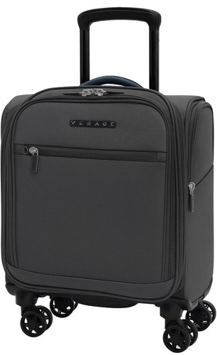 Underseat Carry On Luggage With Spinner Wheels Small Suitcase Soft-side ...