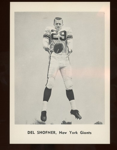 1958-65 Jay Publishing Del Shofner New York Giants EX-MT | eBay