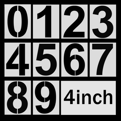 4 Inch Number Stencils Set 0-9 Address Number Stencil Templates ...