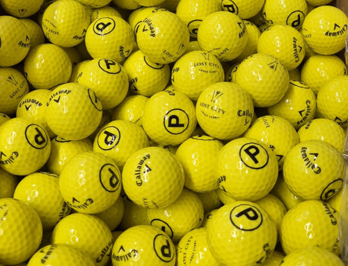 NEW CALLAWAY RANGE GOLF BALLS 2-PIECE YELLOW (600 BALLS) - LOGO ...